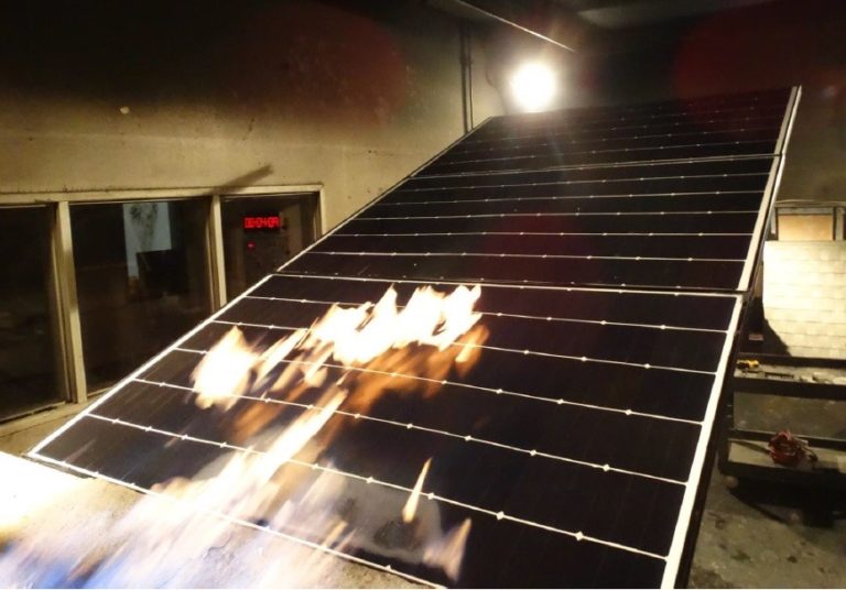 Photovoltaic Panel Fire Resistance Testing Racking System Certif.